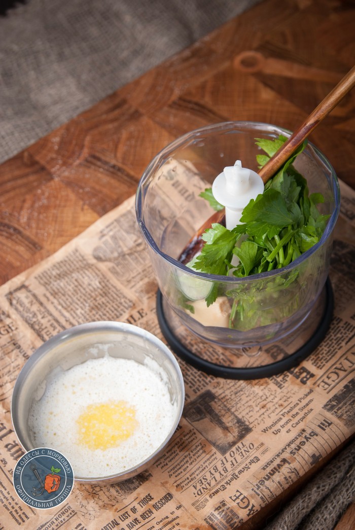 Багет с курицей, сыром и чесночным маслом | Пикабу