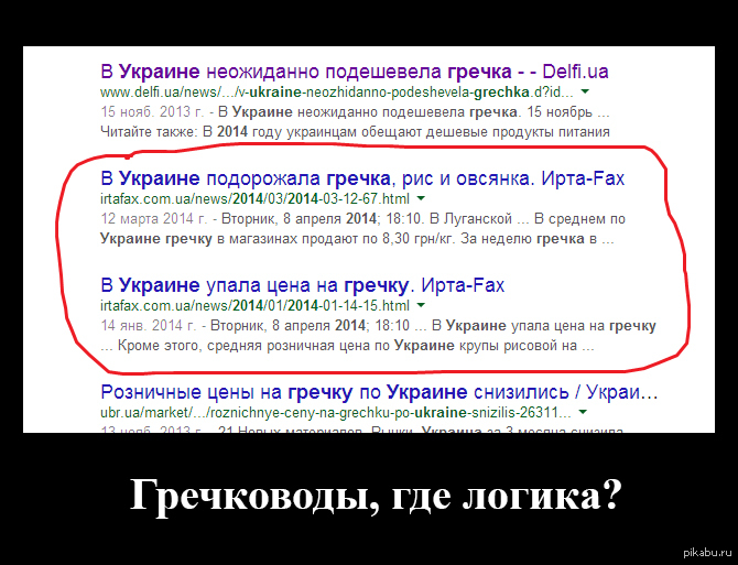 Цены на гречку Пикабу